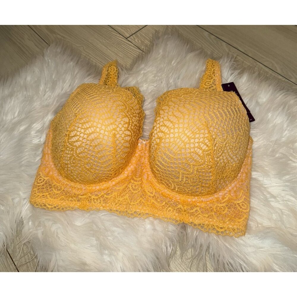 Cacique Balconette Bra Longline Lined Lace Underwire … - Gem